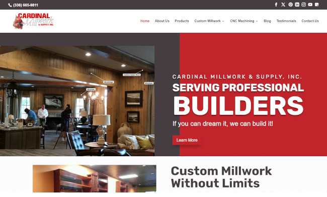 Our New Website is Live! | Cardinal Millwork & Supply, Inc.